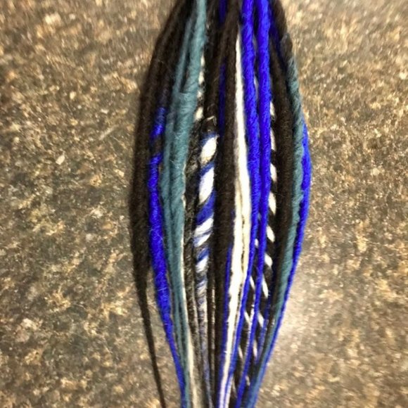 Damnation Hair | Hair | 5 Blue Black Dreads Dreadlocks Hair Extensions ...